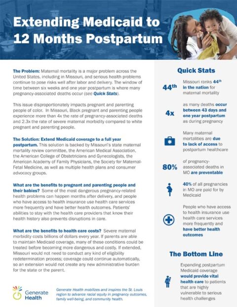 Advocacy One-Pagers for Missouri Legislation | Generate Health